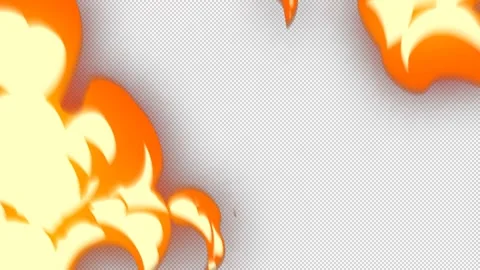 Anime fire with alpha channel, cartoon f... | Stock Video | Pond5