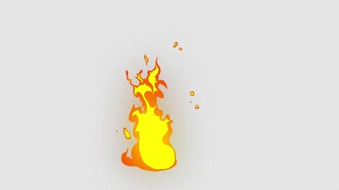 Anime fire with alpha channel | Stock Video | Pond5