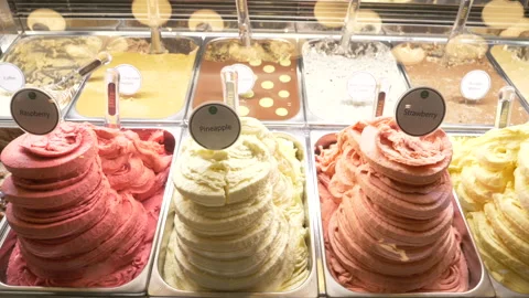 anita gelato is famous Israeli ice cream... | Stock Video | Pond5