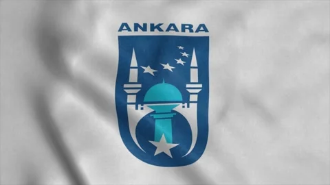 Ankara flag, Turkey waving in the wind, ... | Stock Video | Pond5
