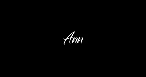 Ann Woman's name in Cursive Text Animati... | Stock Video | Pond5