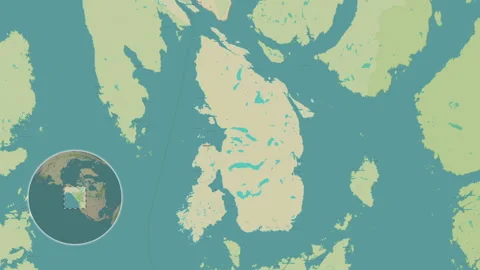 Annette Island. OSM map. Slide | Stock Video | Pond5