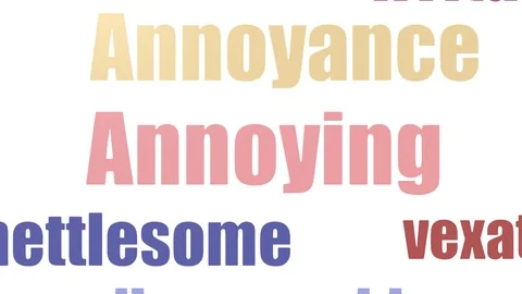 Annoying Word Cloud Animated Isolated On... | Stock Video | Pond5