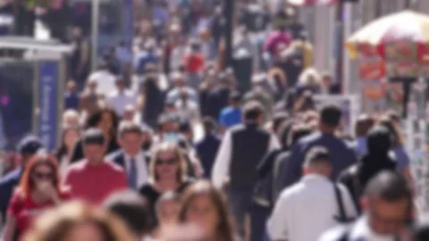 Anonymous crowd of people wearing mask m... | Stock Video | Pond5