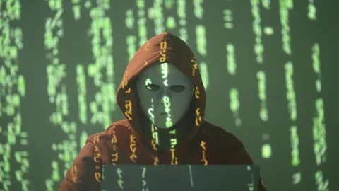 Anonymous Hacker in Mask and Hoodie Star... | Stock Video | Pond5