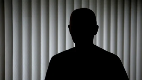 Anonymous male interview silhouette | Stock Video | Pond5