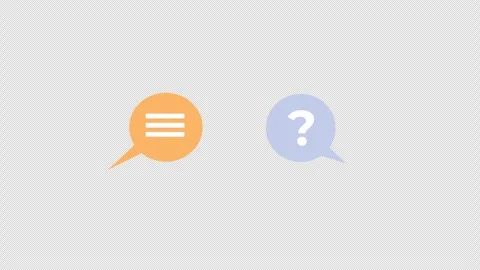 Answer question mark speech balloons 2D ... | Stock Video | Pond5