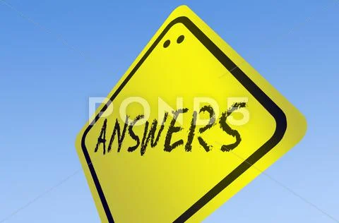 Answers word on road sign ~ Clip Art ~ Download #12645471