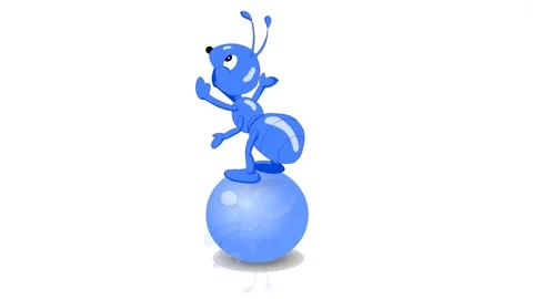 ant standing on balloon ball background ... | Stock Video | Pond5