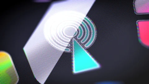 The antenna icon on the Screen. 4K Resol... | Stock Video | Pond5