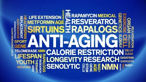 Anti-aging animated word cloud,animation... | Stock Video | Pond5