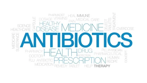Antibiotics animated word cloud, text de... | Stock Video | Pond5