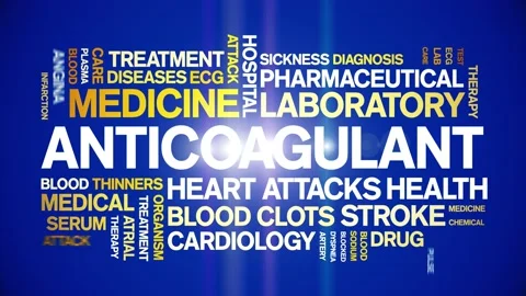 Anticoagulant animated word cloud,animat... | Stock Video | Pond5