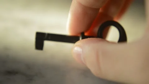 antique old fashioned key on a table. ma... | Stock Video | Pond5