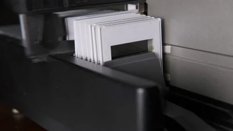 Antique slide magazine projector in oper... | Stock Video | Pond5