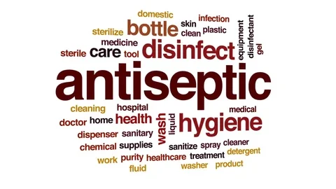 Antiseptic animated word cloud, text des... | Stock Video | Pond5