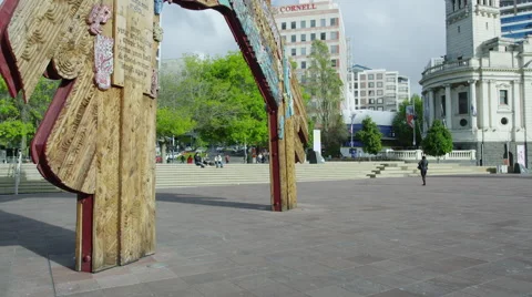 The Aotea Square and the Auckland Town H... | Stock Video | Pond5