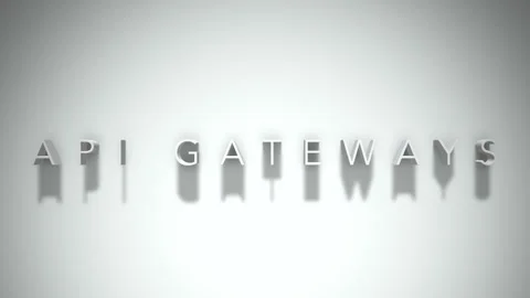 api gateways 3D title animation white te... | Stock Video | Pond5