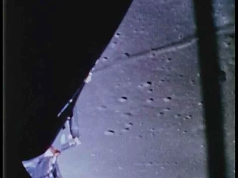 The Apollo 11 landing craft approaches t... | Stock Video | Pond5