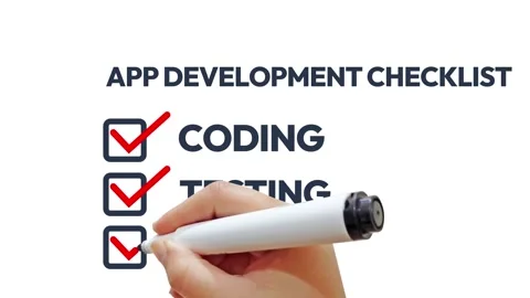 App Development Checklist ticking one by... | Stock Video | Pond5