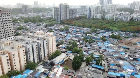 Appa Pada slum hotspot for spread of Cor... | Stock Video | Pond5