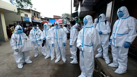 Appa Pada slum hotspot for spread of Cor... | Stock Video | Pond5