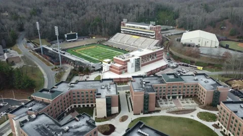 Appalachian State Football Aerial of Kid... | Stock Video | Pond5