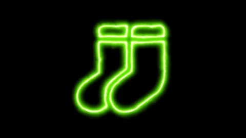 The appearance of the green neon symbol ... | Stock Video | Pond5