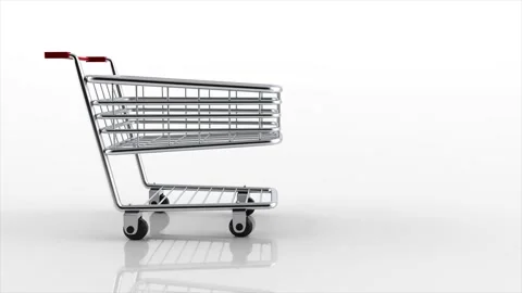 Appears realistic animated shopping cart... | Stock Video | Pond5