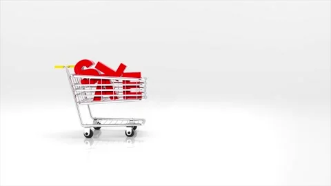 Appears realistic animated shopping cart... | Stock Video | Pond5
