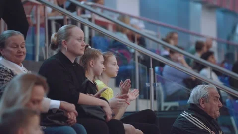 Applause at rhythmic gymnastics competit... | Stock Video | Pond5