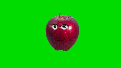 Apple fruit Facial Expressions taking an... | Stock Video | Pond5