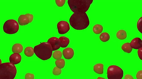 apple fruits loop green screen animation | Stock Video | Pond5