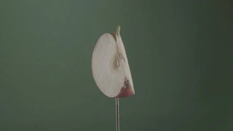 Apple rotating with loop on green screen... | Stock Video | Pond5