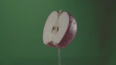 Apple rotating with loop on green screen... | Stock Video | Pond5