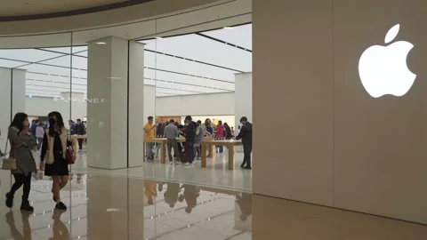 Apple Store at Taipei 101 Building, Taip... | Stock Video | Pond5