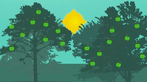 Apple Tree Animation Stock Video Footage | Royalty Free Apple Tree ...