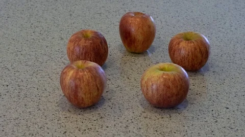 Apples animation going in cirles then st... | Stock Video | Pond5