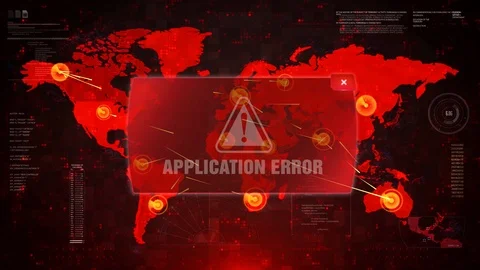 Application Error Alert Warning Attack o... | Stock Video | Pond5