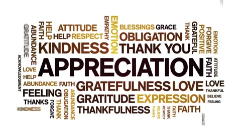 Appreciation animated word cloud,animati... | Stock Video | Pond5
