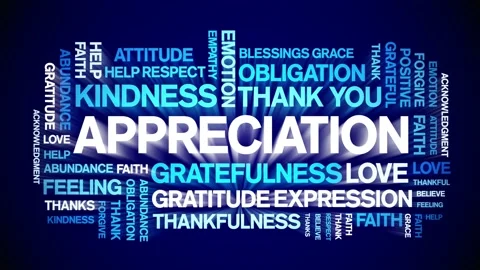 Appreciation animated word cloud,animati... | Stock Video | Pond5