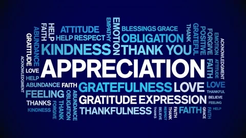 Appreciation animated word cloud,animati... | Stock Video | Pond5