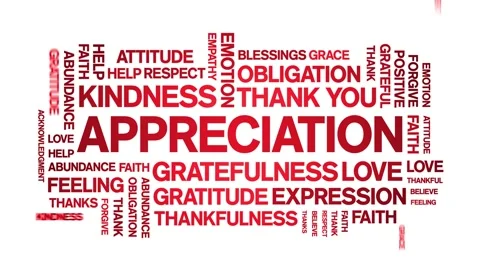 Appreciation animated word cloud,animati... | Stock Video | Pond5