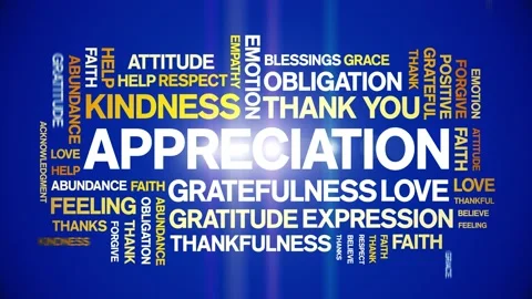 Appreciation animated word cloud,animati... | Stock Video | Pond5