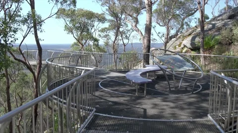 Approaching the steel structure lookout ... | Stock Video | Pond5