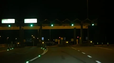 Toll Booth Night Stock Video Footage | Royalty Free Toll Booth Night ...