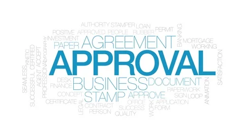 Approval animated word cloud. Kinetic ty... | Stock Video | Pond5