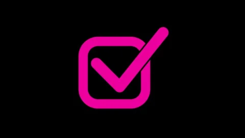Approval Symbol Animation Outline Square... | Stock Video | Pond5