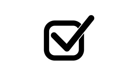 Approval Symbol Animation Outline Square... | Stock Video | Pond5