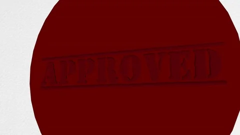 Approved red ink stamp animation | Stock Video | Pond5